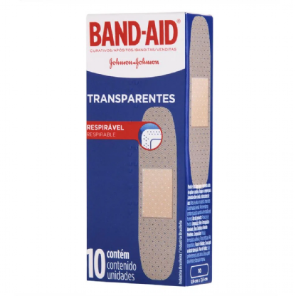 Band Aid Transparente Caixa com 10 Unidades