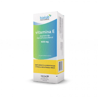 Vitamina E 400mG 30 Cápsulas Biolab
