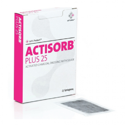 Actisorb Plus 25 10,5 x 10,5 Cm Carvão Ativado e Prata 1 Unidade Systagenix