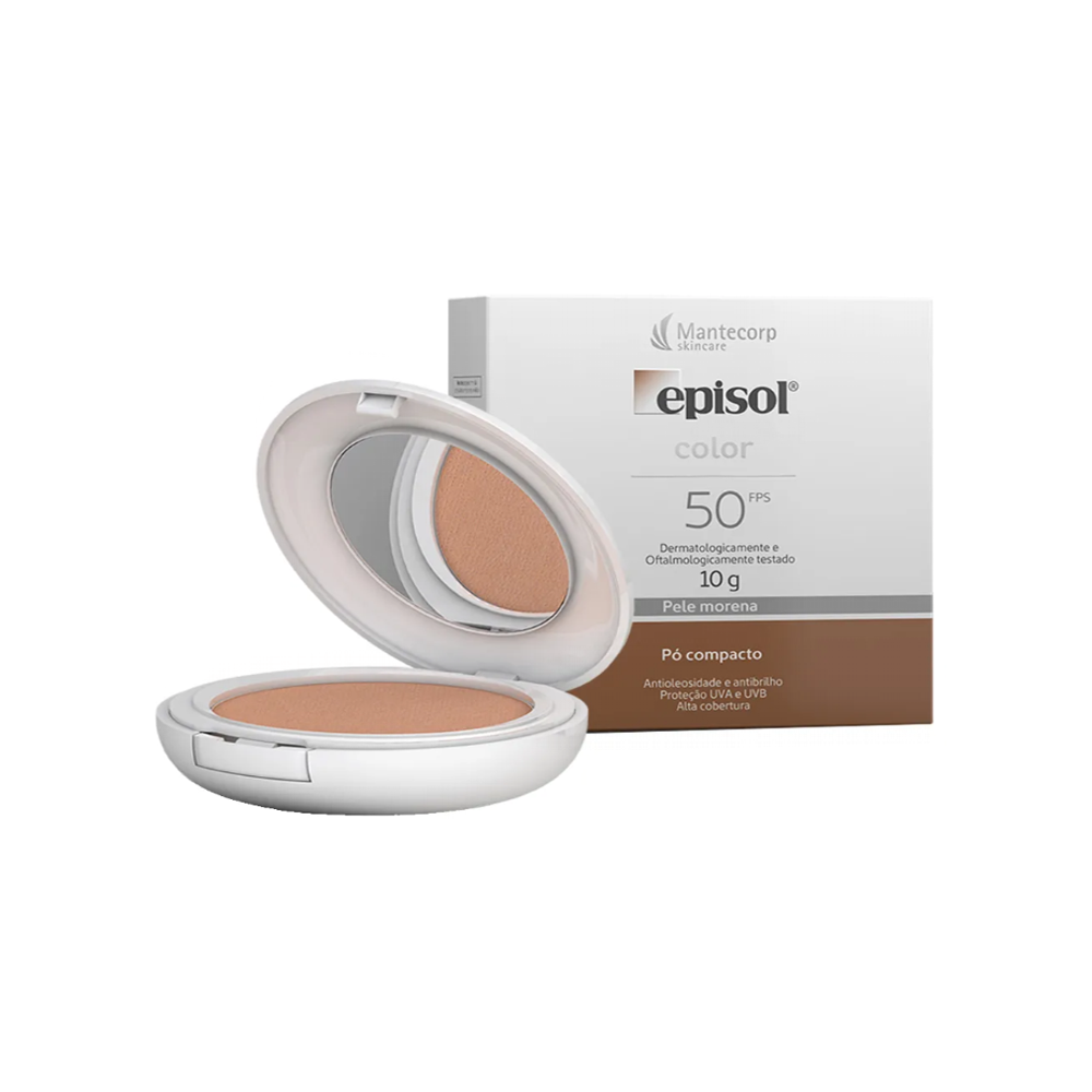 Episol Color Pó Compacto Pele Morena FPS50 10g Mantecorp Skincare ...