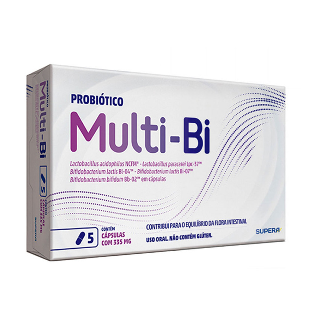 Multi-Bi Probiótico Com 5 Cápsulas 335 Mg Supera RX