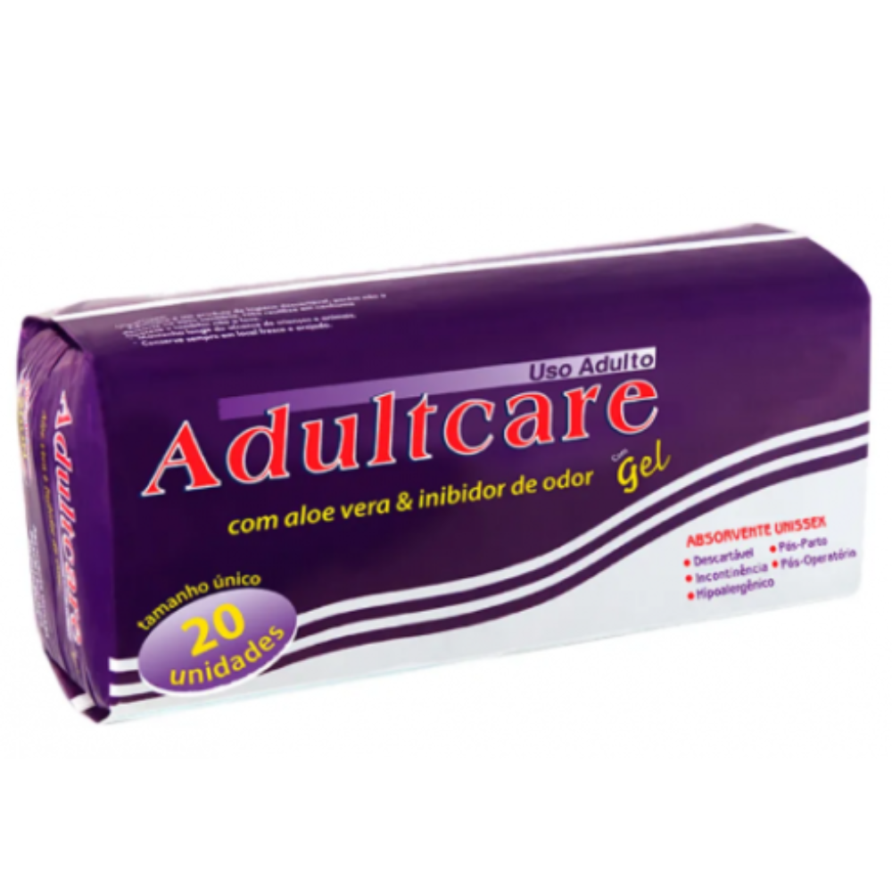ABSORVENTE GERIATRICO (SEM ADESIVO) ADULTCARE C/20 UN ROXO